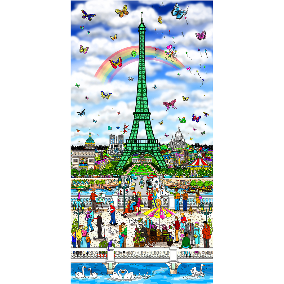 Charles FAZZINO - Americain artist - Pop Art 3D - saint martin gallery